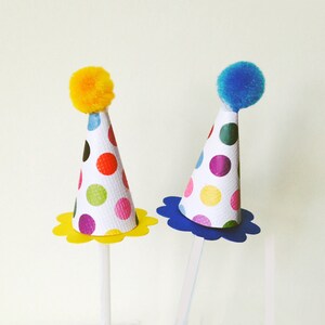 Party Hat Cupcake Toppers Set of 12 - Etsy