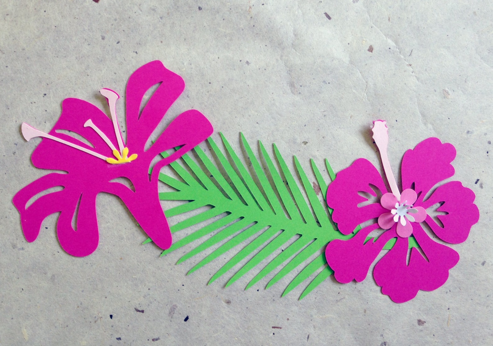 Tropical Leaves/flowers Cut Outs Set of 38 | Etsy