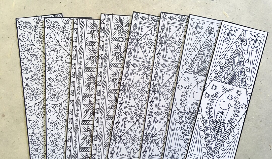 DIY Bookmark Color Yourself Set of 8 - Etsy