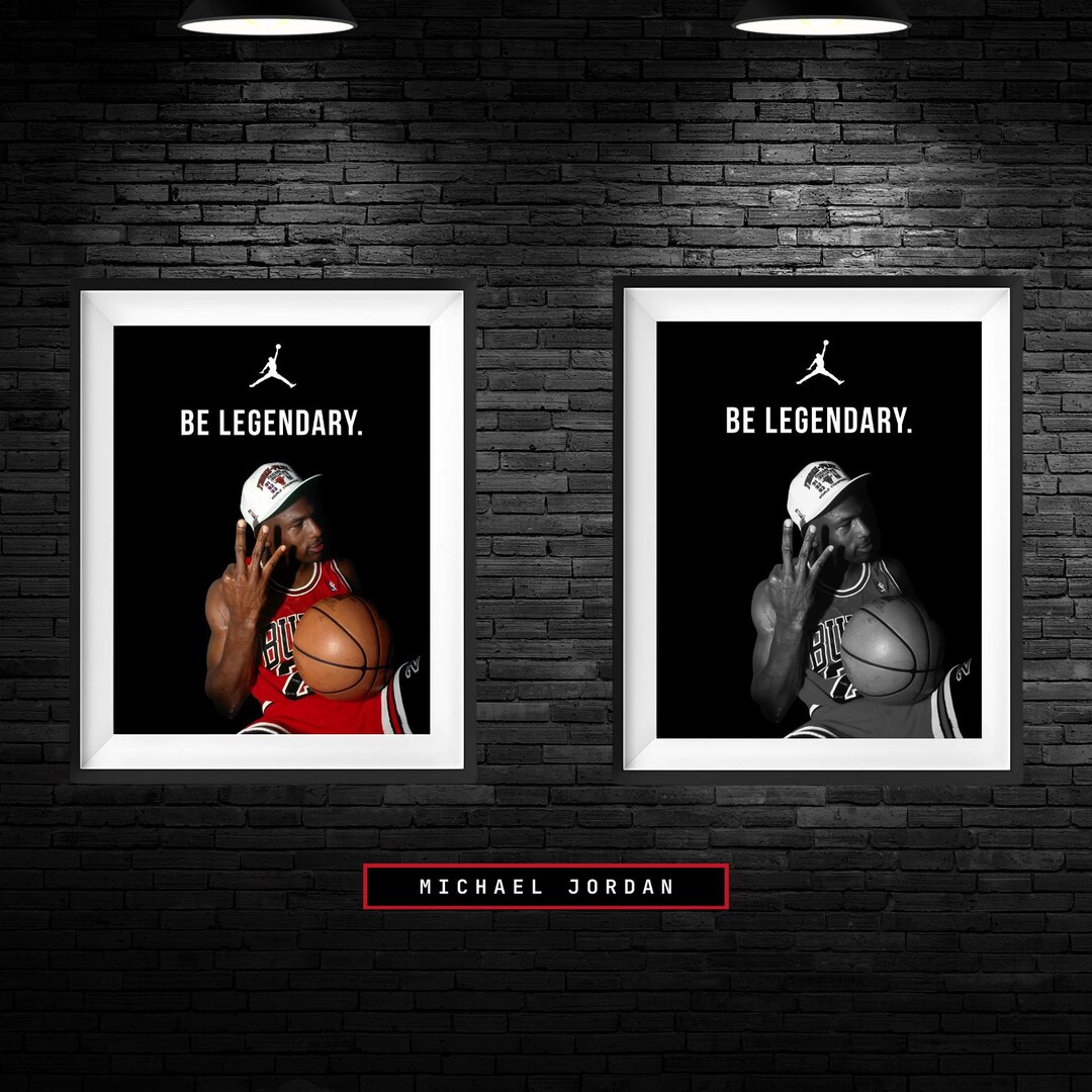 Michael Jordan 3 Peat Be Legendary Wall Art Download Poster - Etsy