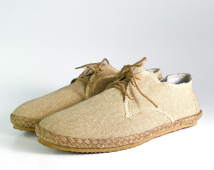 Natural, Barefoot Style Comfy Hemp Shoe, Low Top, Zero Drop Unisex, Men ...