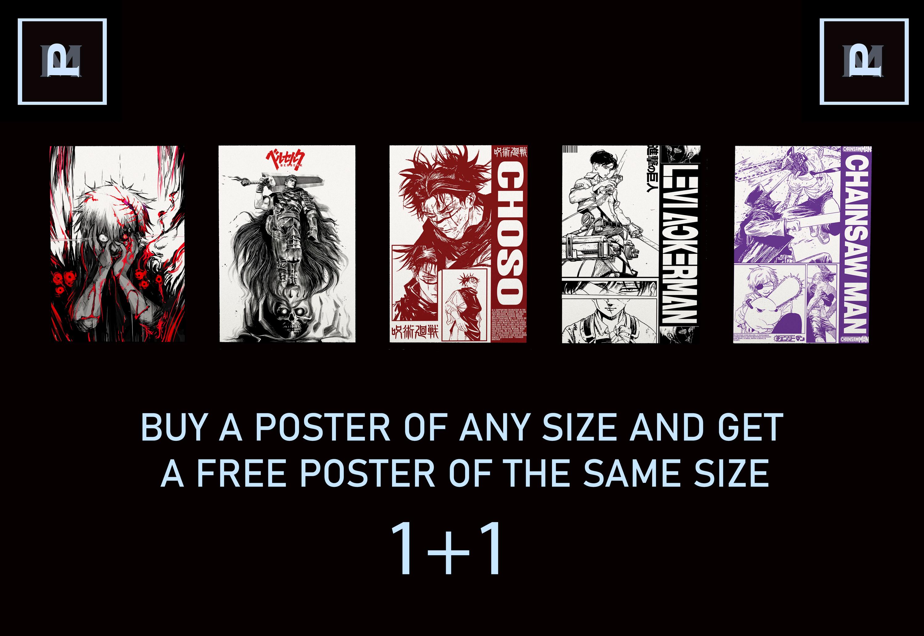 Jujutsu Kaisen Choso Anime Poster Print,buy 1 Get 1 Free, JJK Gojo ...