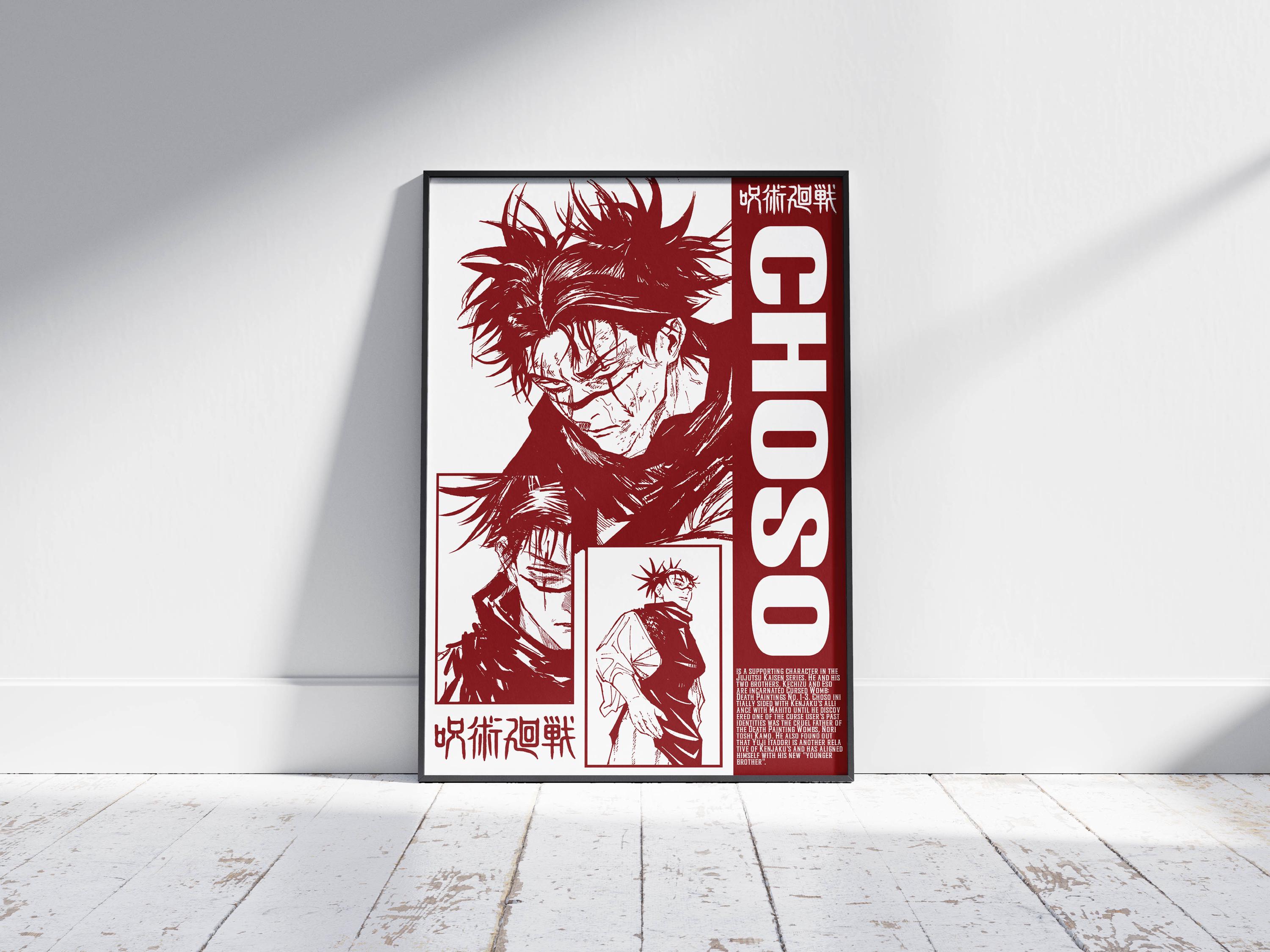 Jujutsu Kaisen Choso Anime Poster Print,buy 1 Get 1 Free, JJK Gojo ...