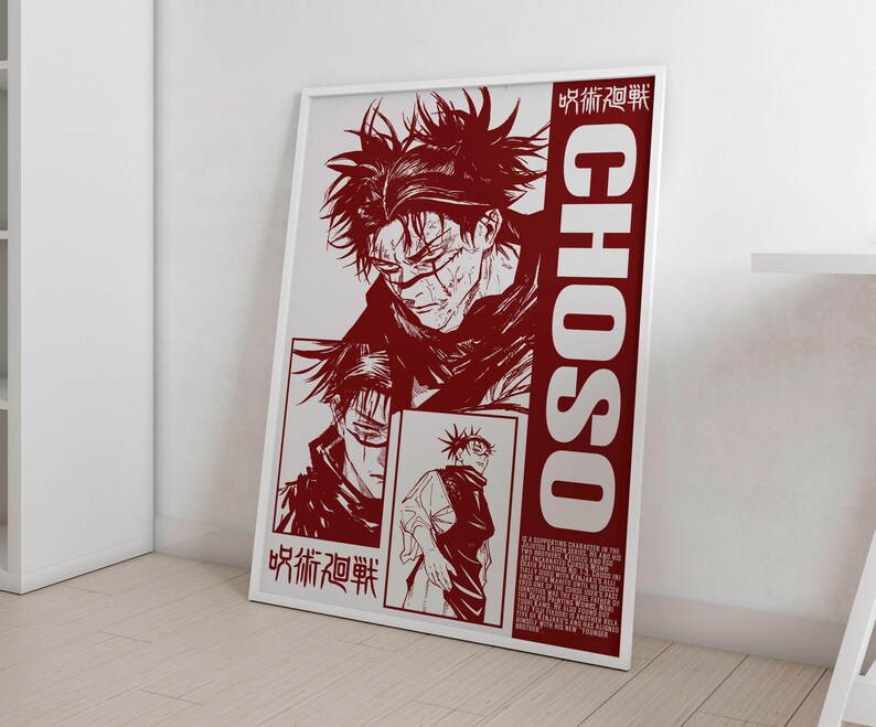 Jujutsu Kaisen Choso Anime Poster Print,buy 1 Get 1 Free, JJK Gojo ...
