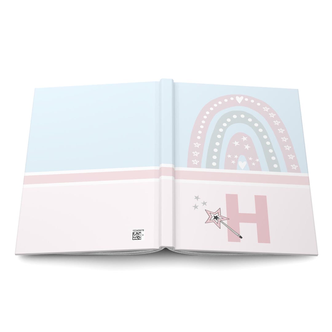 Personalized Monogram Letter H Rainbow Journal: Lined Hardback Writing ...