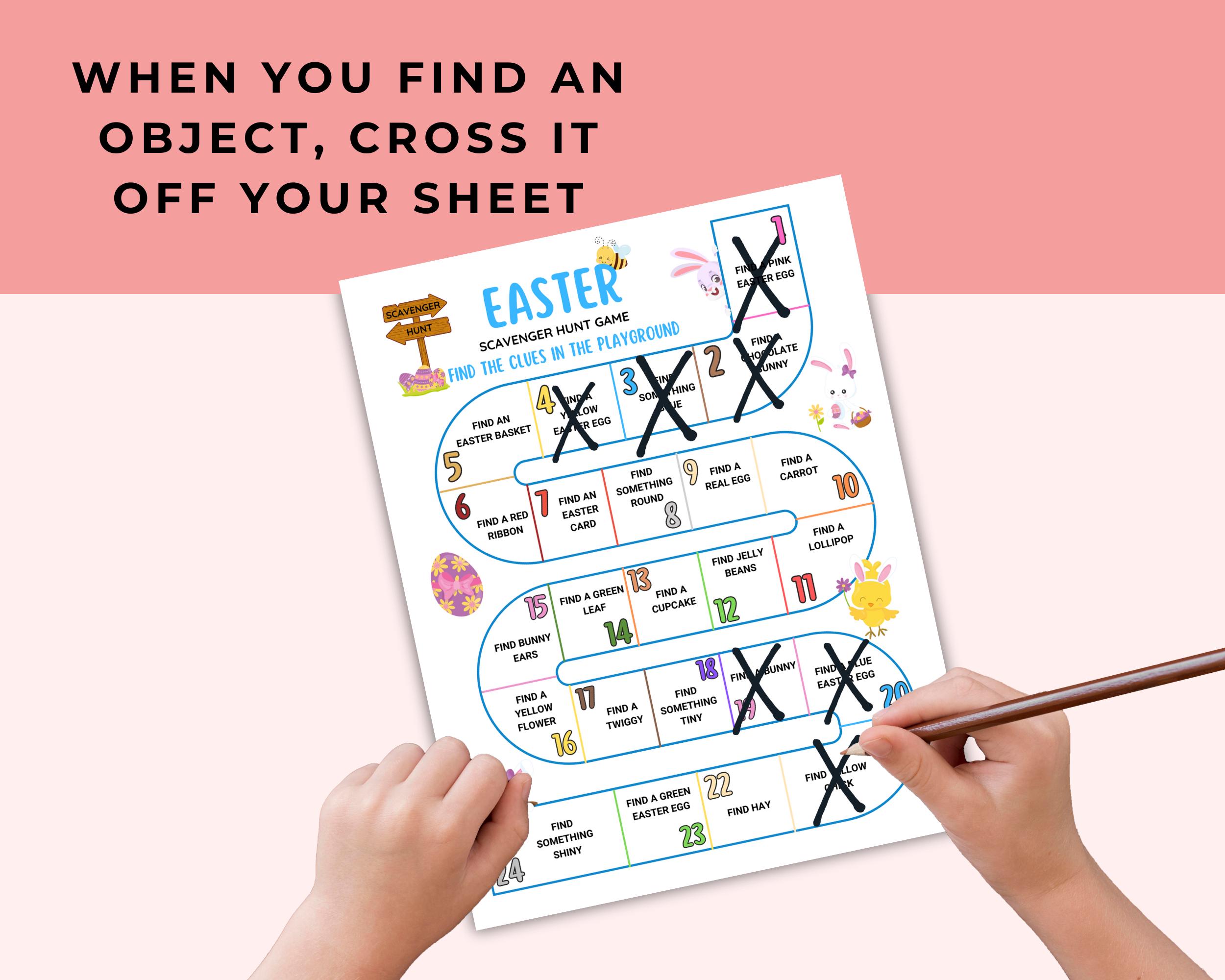 Printable Easter Scavenger Hunt Clues, Outdoor Game for Kids ...