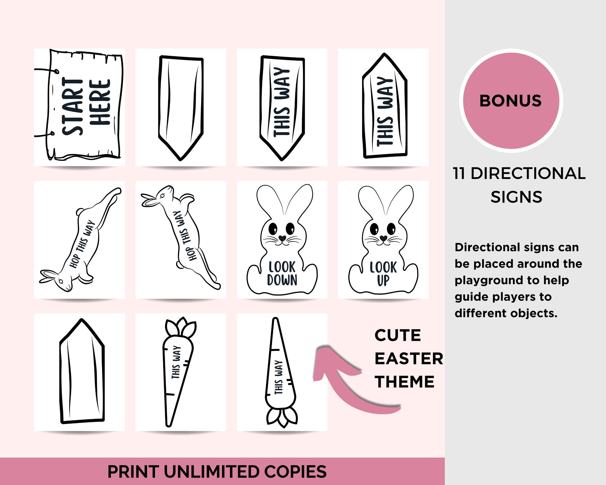 Printable Easter Scavenger Hunt Clues, Outdoor Game for Kids ...