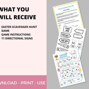 Printable Easter Scavenger Hunt Clues, Outdoor Game for Kids ...