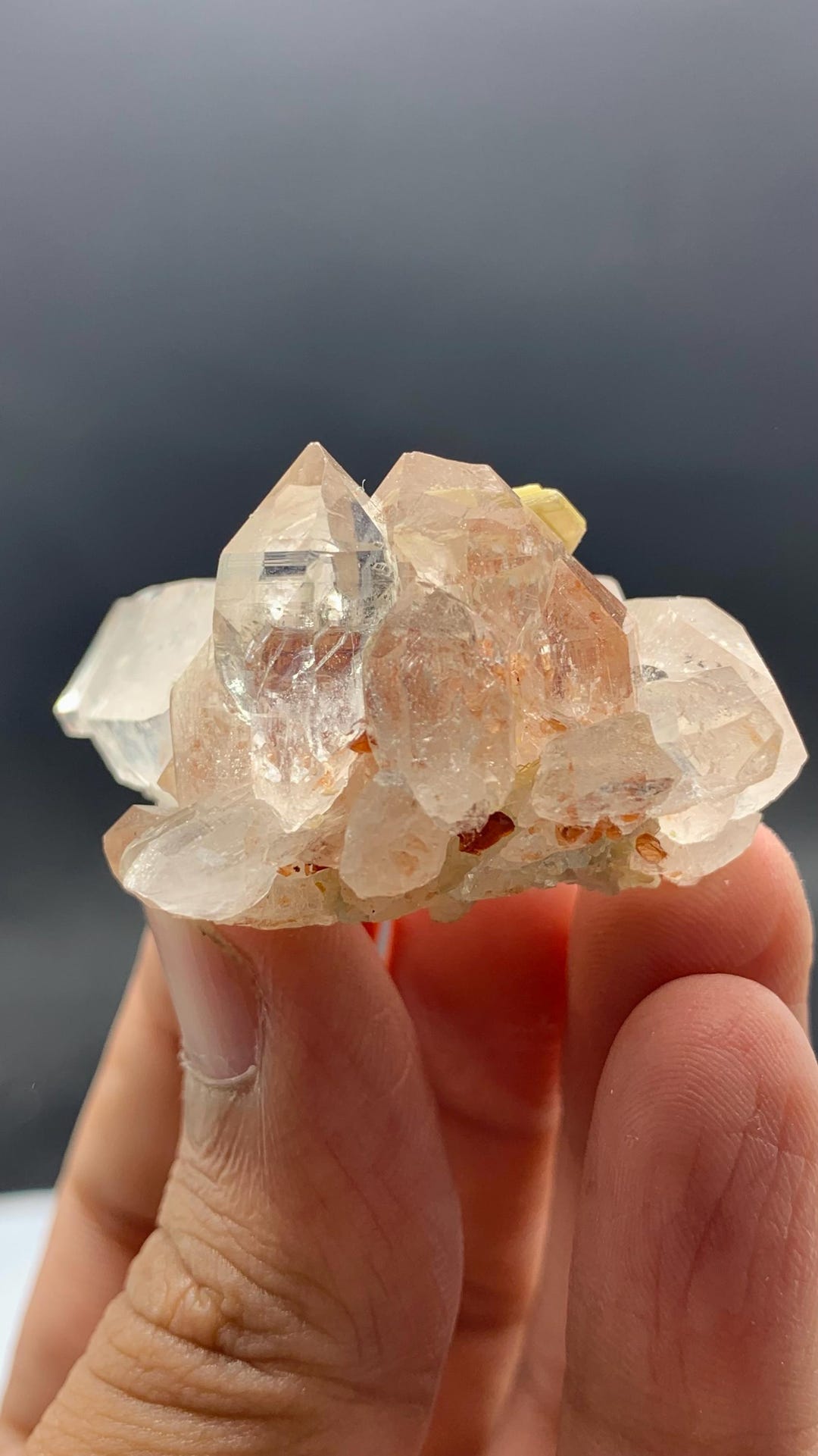 Terminated Quartz With Garnet Inclusions | 30g Raw Crystal Specimen ...
