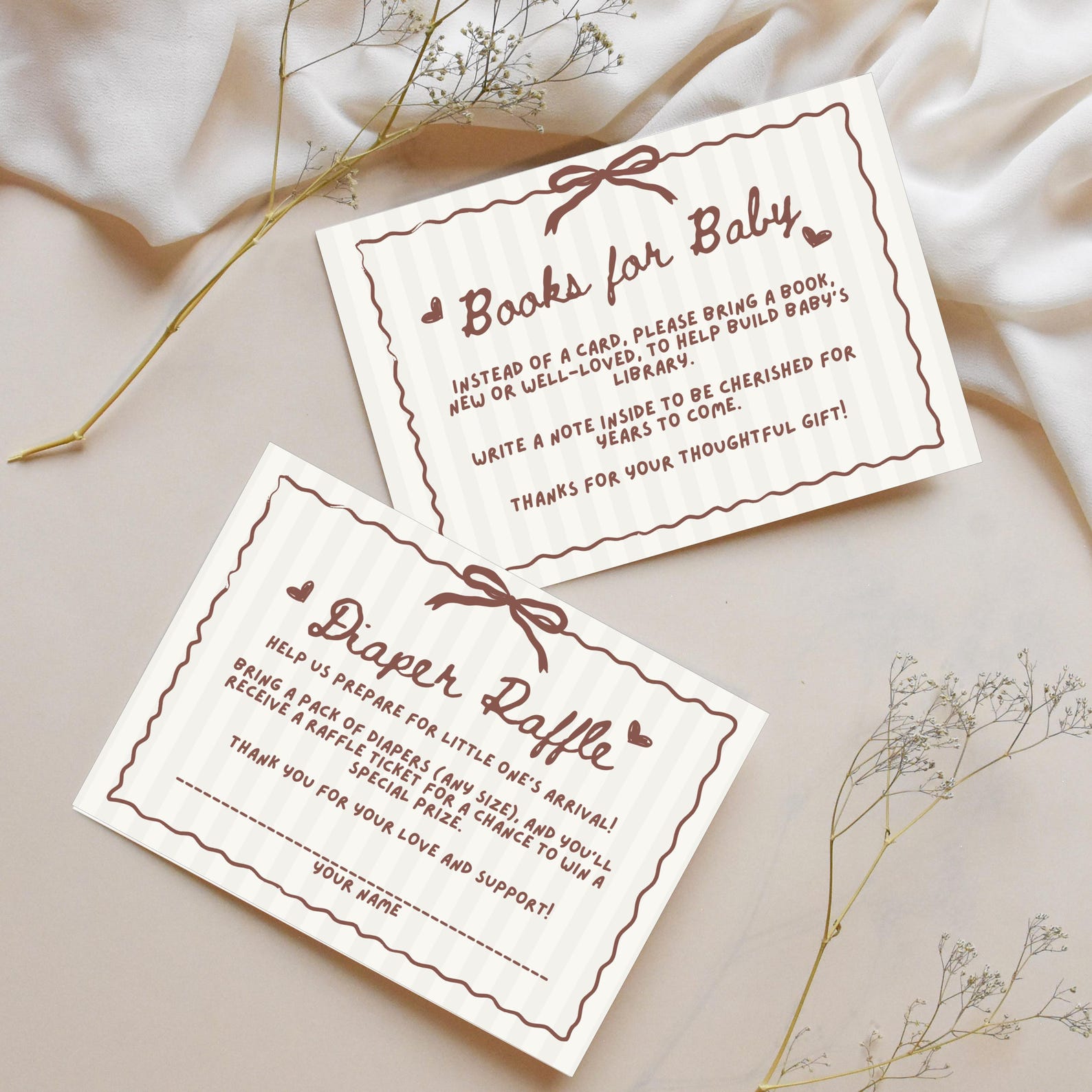 Coffee Themed Baby Shower Books for Baby and Diaper Raffle Cards, A ...