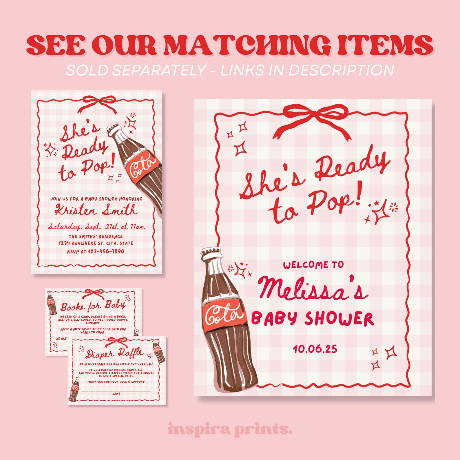 She's Ready to Pop Baby Shower Invite, Soda Pop Baby Shower Theme ...