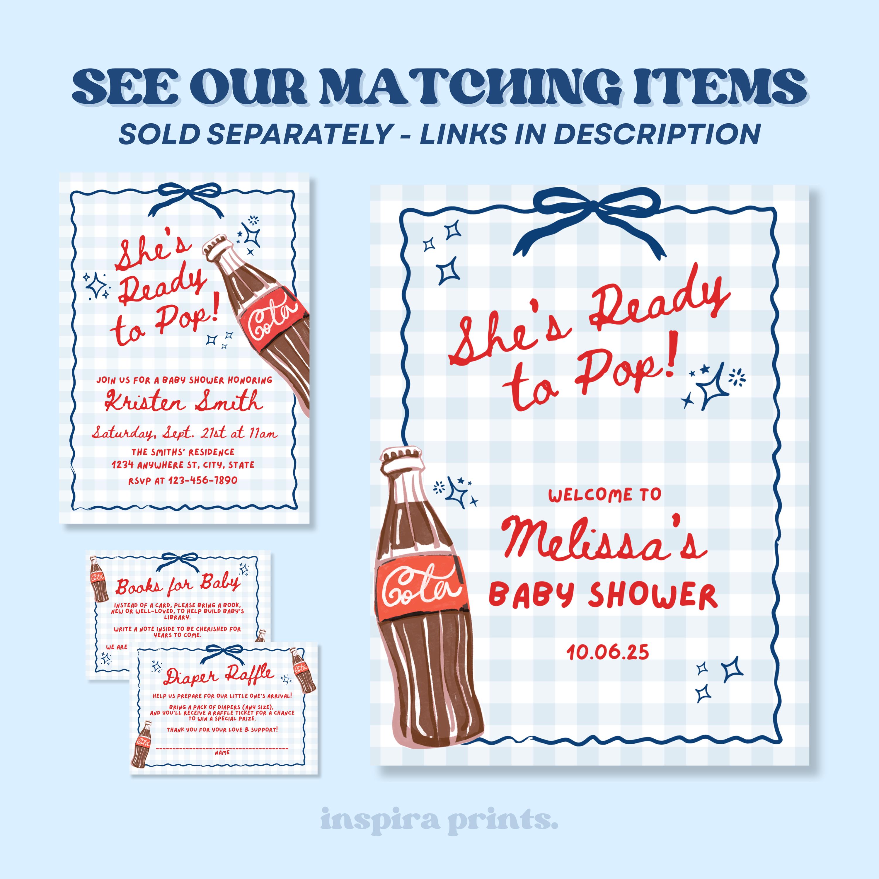 She's Ready to Pop Baby Shower Invite, Soda Pop Baby Shower Theme ...