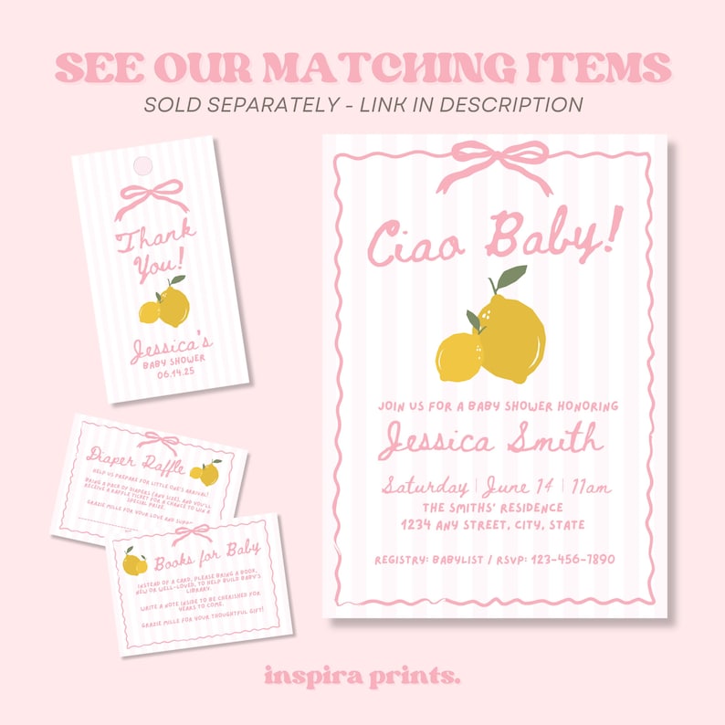 Ciao Baby Shower Welcome Sign, Ciao Bambina, Pink Italian Baby Shower ...