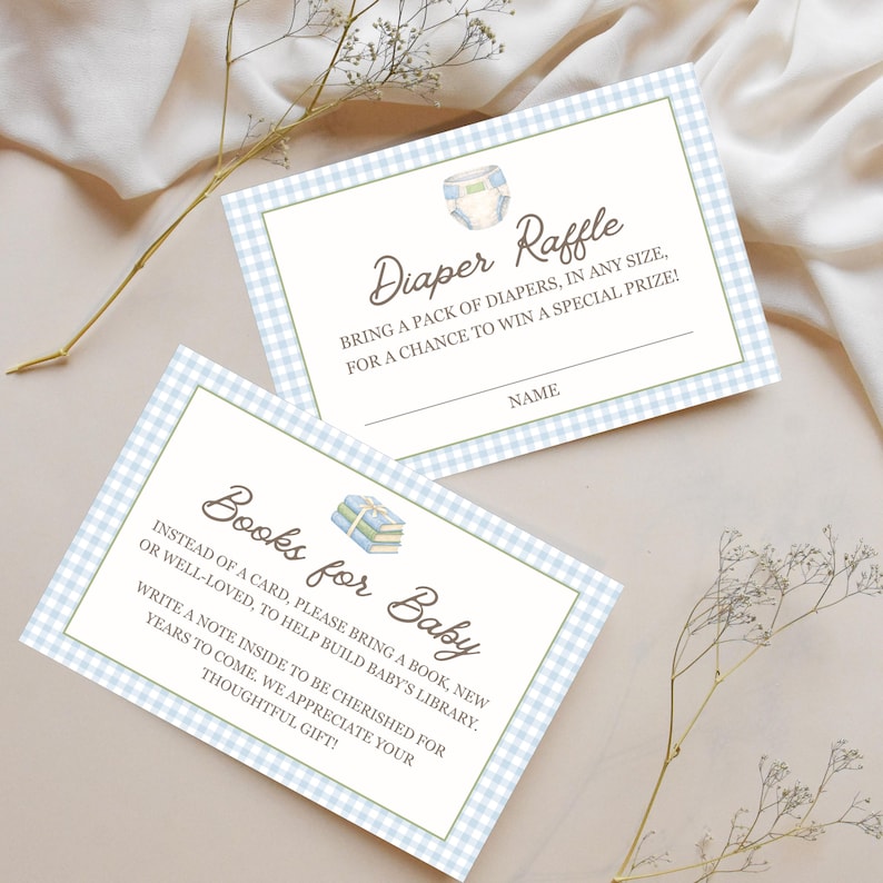 Babyq Invite, Baby-q Shower Invitation, Blue Gingham Backyard Baby ...
