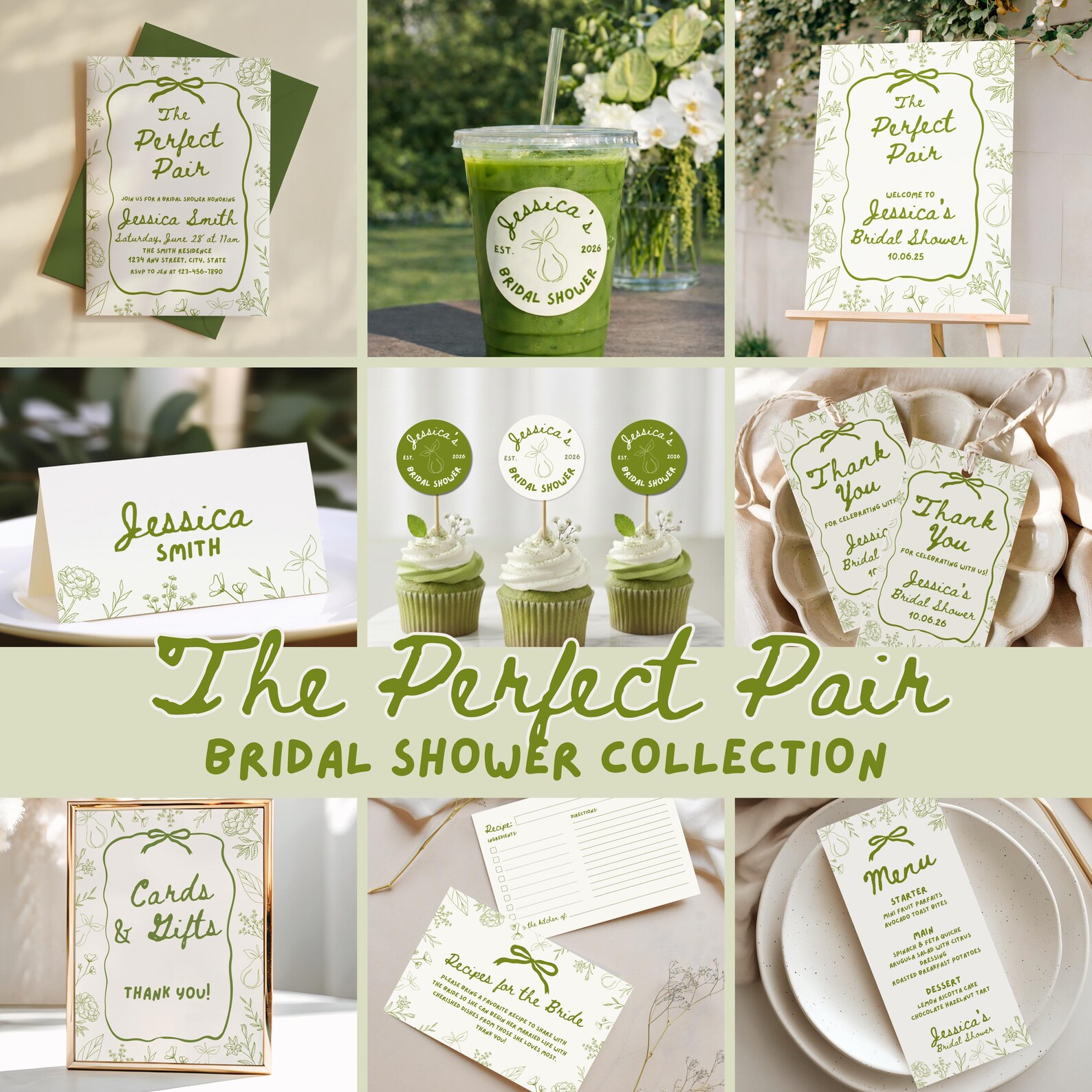 The Perfect Pair Bridal Shower Invite, A Perfect Pear Editable ...