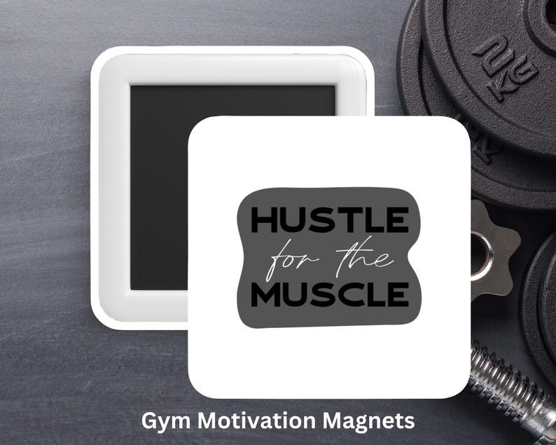 Gym Motivational Quotes Magnets - Set of 3 Custom Fridge Magnets for ...