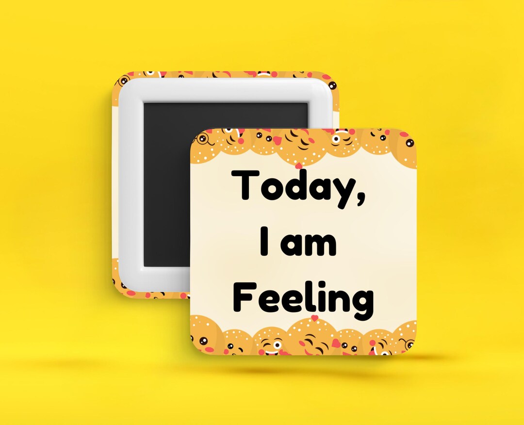 Feelings Magnets Set of 12, Custom Emoji Edition Fridge Magnets 50x50mm ...