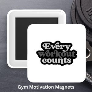 Gym Motivational Quotes Magnets - Set of 3 Custom Fridge Magnets for ...