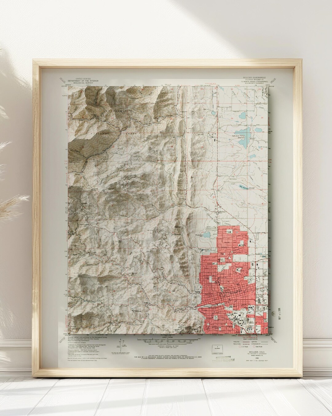 Vintage Colorado USGS Quad Map | Boulder | 3D Render - Etsy
