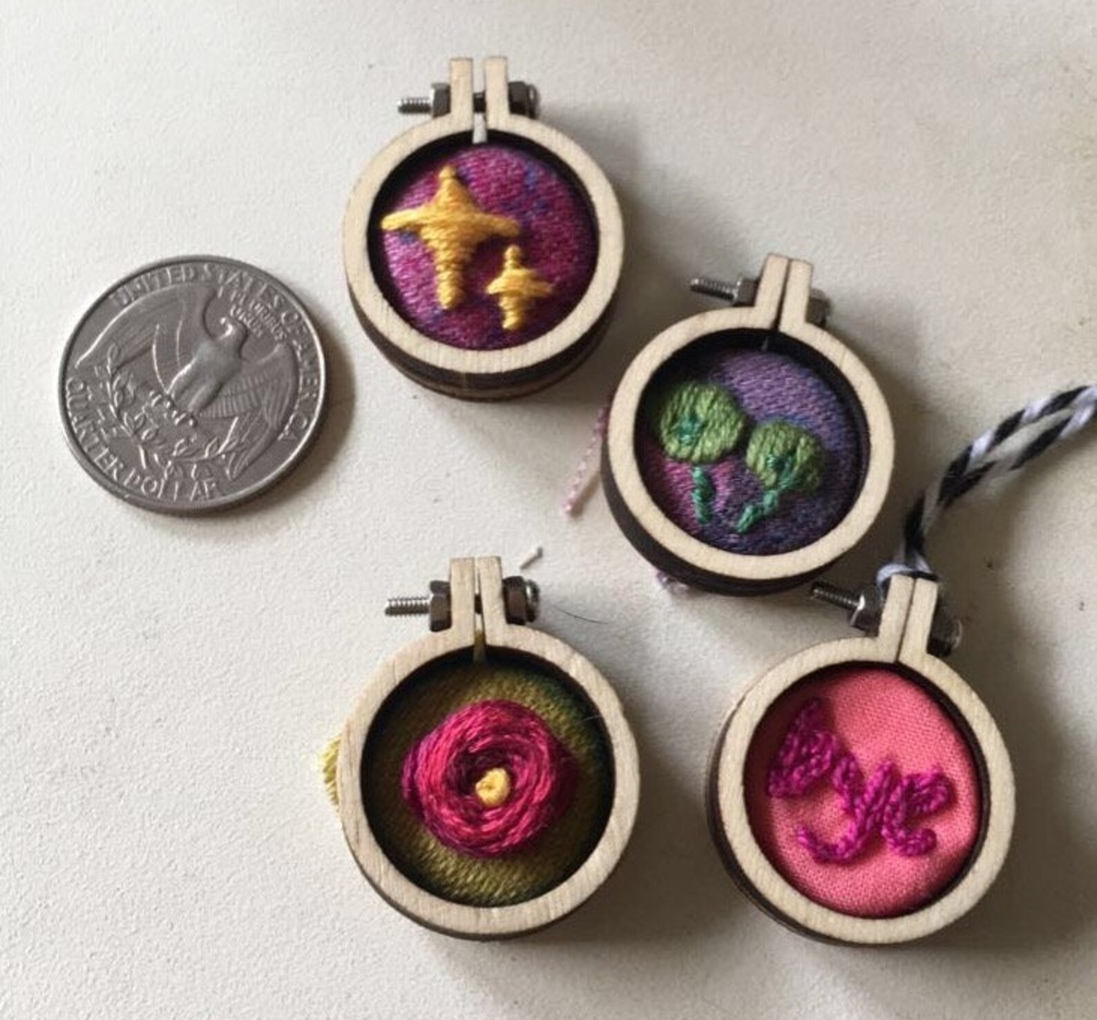 Bye Mini 1 Inch Embroidery Hoop - Etsy