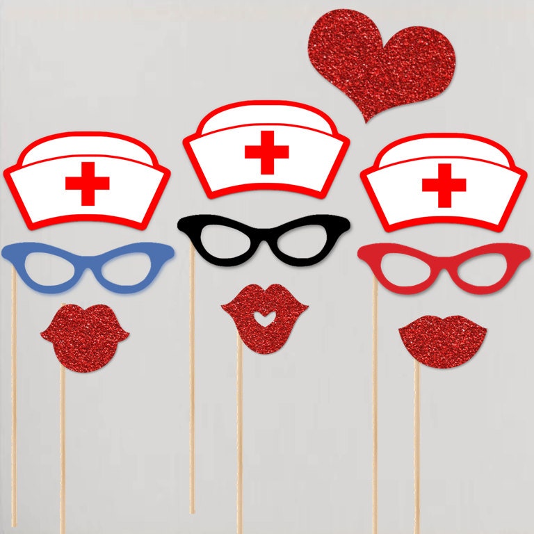 Nursing Photo Booth Props 10 pc RN Prop Set Nurse Graduation | Etsy