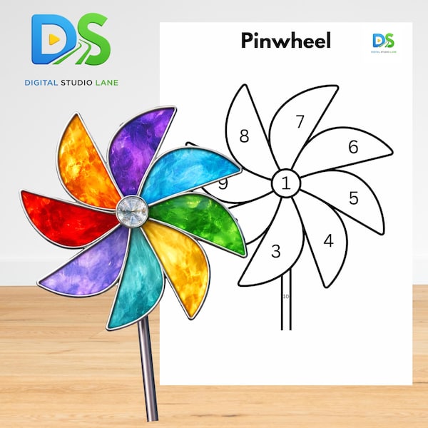 Stained Glass Pinwheel Pattern - Etsy