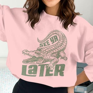 See Ya Later Alligator PNG, Vintage Hand-drawn Gator Clipart, Retro ...