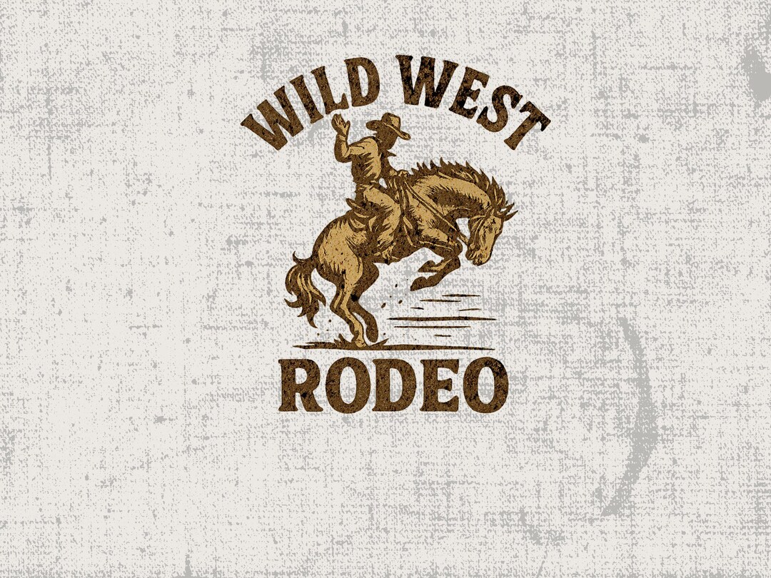 Wild West Rodeo Digital Download PNG, Retro Vintage Western PNG, Cowboy ...