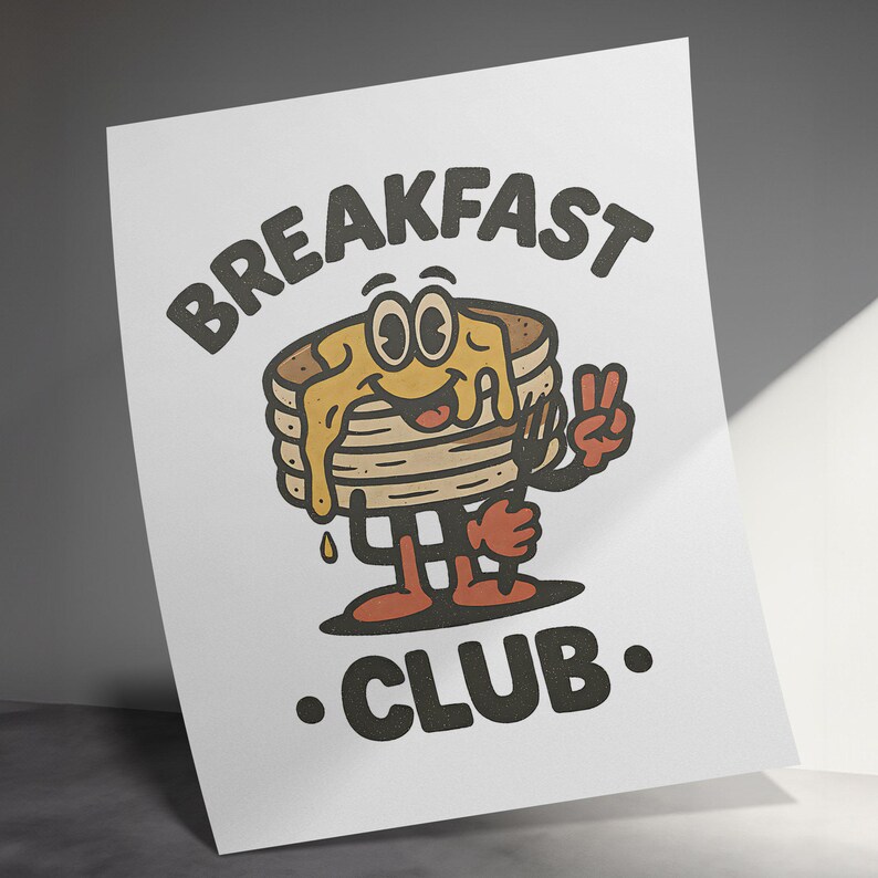 Vintage Western Breakfast Club PNG, Retro Pancake Art Digital Download ...