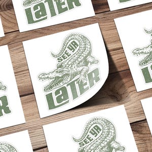 See Ya Later Alligator PNG, Vintage Hand-drawn Gator Clipart, Retro ...