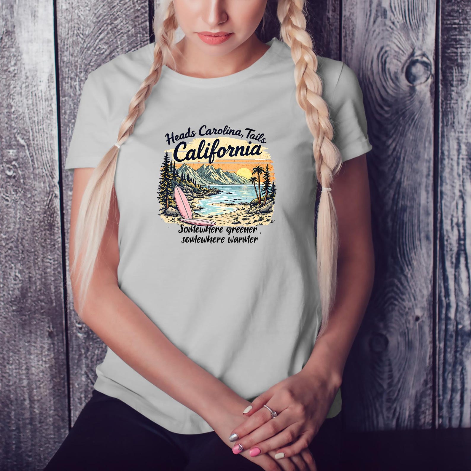 Heads Carolina Tails California Western Instant Digital Download Trendy ...