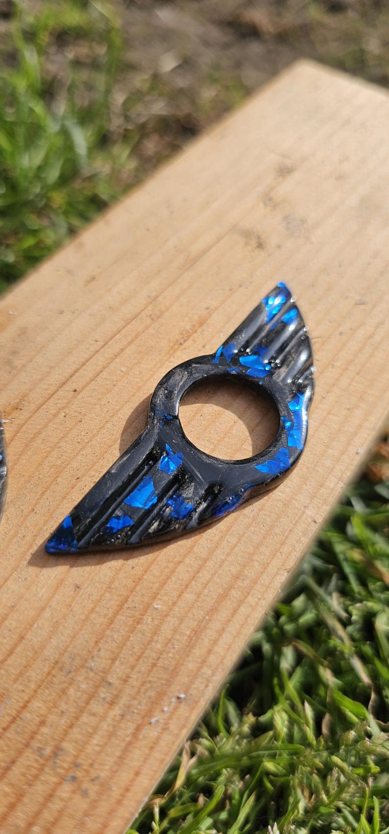 Forged Carbon Fibre Mini Cooper Wing Set Emblem Inner Door Lock Knob ...