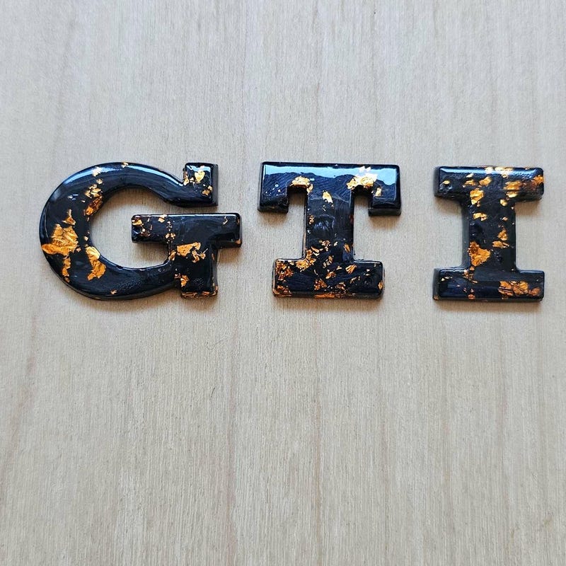 Black Vw Gti Badge - Etsy