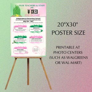 Teacher Appreciation Week POSTER - Wicked Theme Poster 20x30 - Digital ...