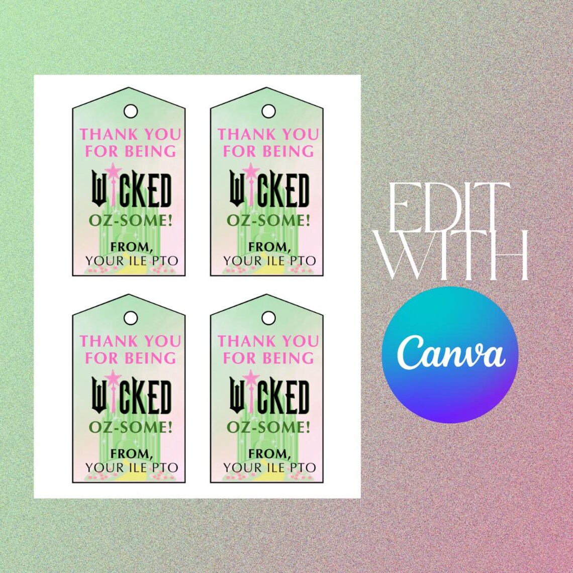 Wicked Theme Gift Tags - Teacher Staff Appreciation Week Gift Tags ...