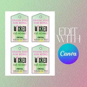 Wicked Theme Gift Tags - Teacher Staff Appreciation Week Gift Tags ...