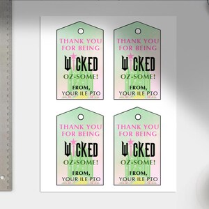 Teacher Appreciation Week BUNDLE - Wicked Theme Flyer, Gift Tags, 20x30 ...