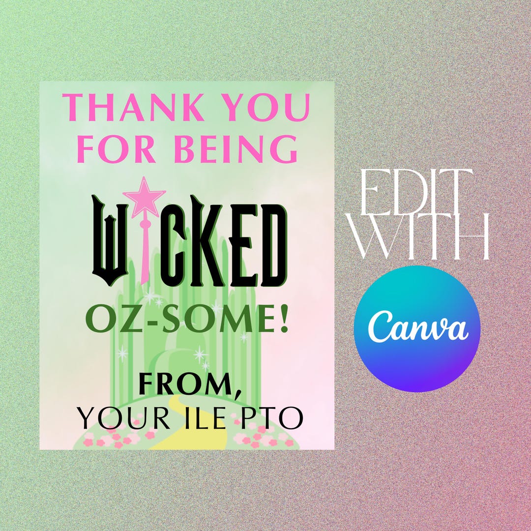 Teacher Appreciation Week Poster 16x20 - Wicked Theme Flyer - Digital ...