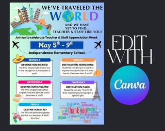 Teacher Appreciation Week Flyer - Wicked Theme Flyer - Digital Editable ...