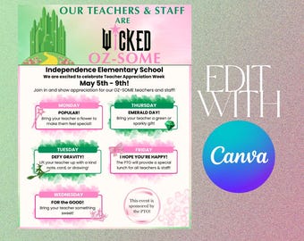 Teacher Appreciation Week Flyer - Totally Rad 90's 80's Teacher ...