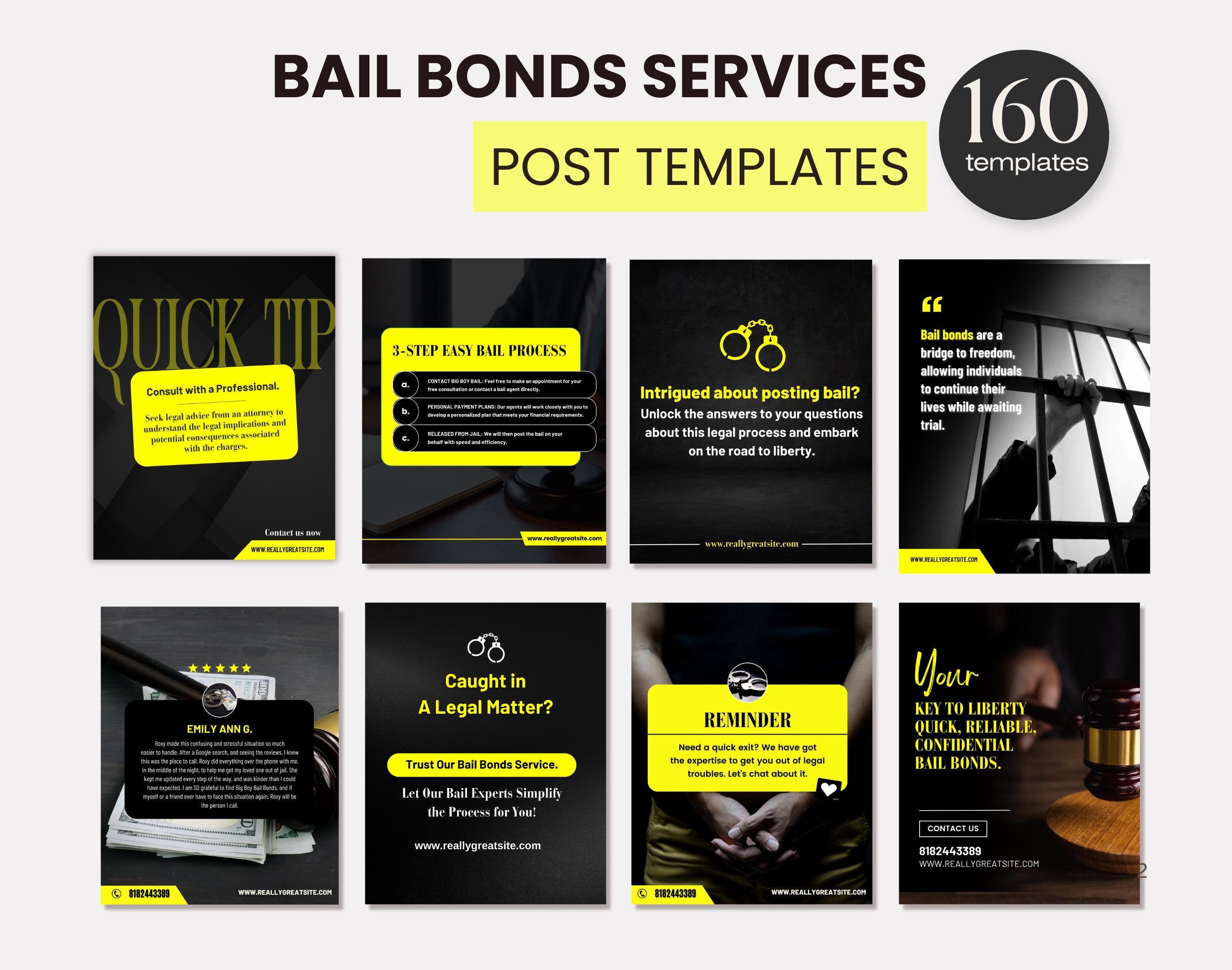 Bail Bonds Services Canva Templates, Fast Bail Bonds Agent, Bail ...