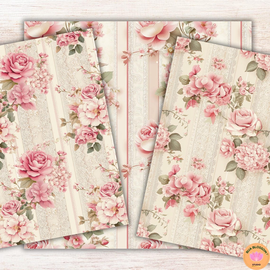 Pink Rose Lace Seamless Pattern, Floral Lace Seamless Pattern, Floral ...