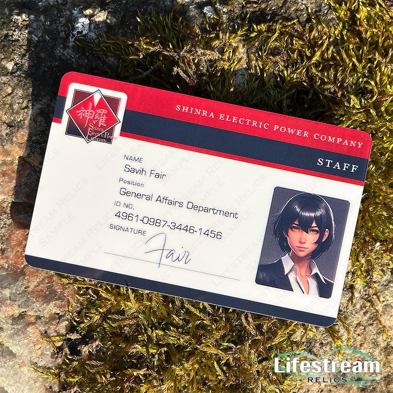 Final Fantasy VII - Personalized Custom Shinra Employee ID Card - Etsy