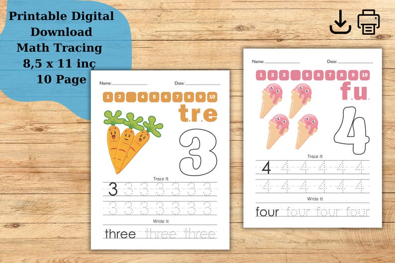 Kindergarten Printables,preschool Worksheets, Kindergarten Math ...