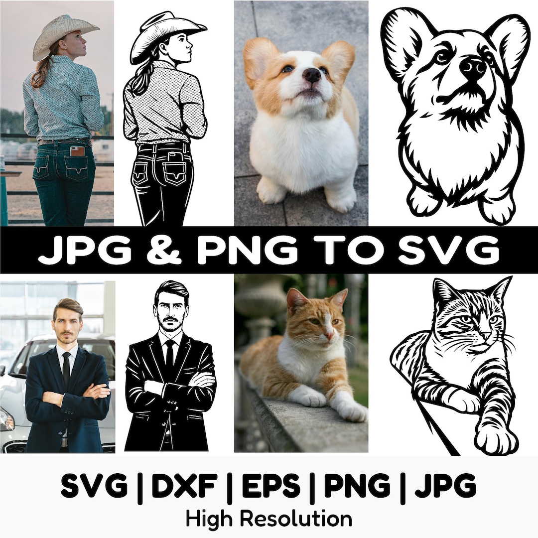 Custom Digital Portrait, Submit Your Photo and We’ll Turn It Into Svg ...