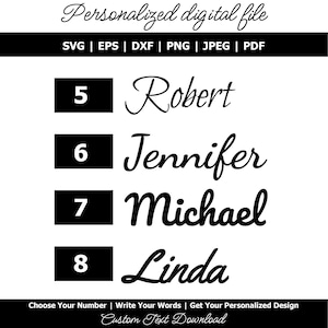 Custom Name SVG, PNG, Personalized Text, Custom Text PNG, Vinyl Decals ...
