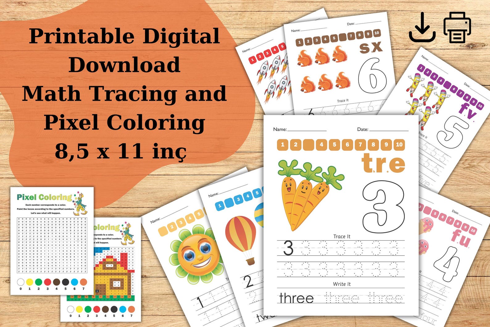 Kindergarten Printables,preschool Worksheets, Kindergarten Math ...