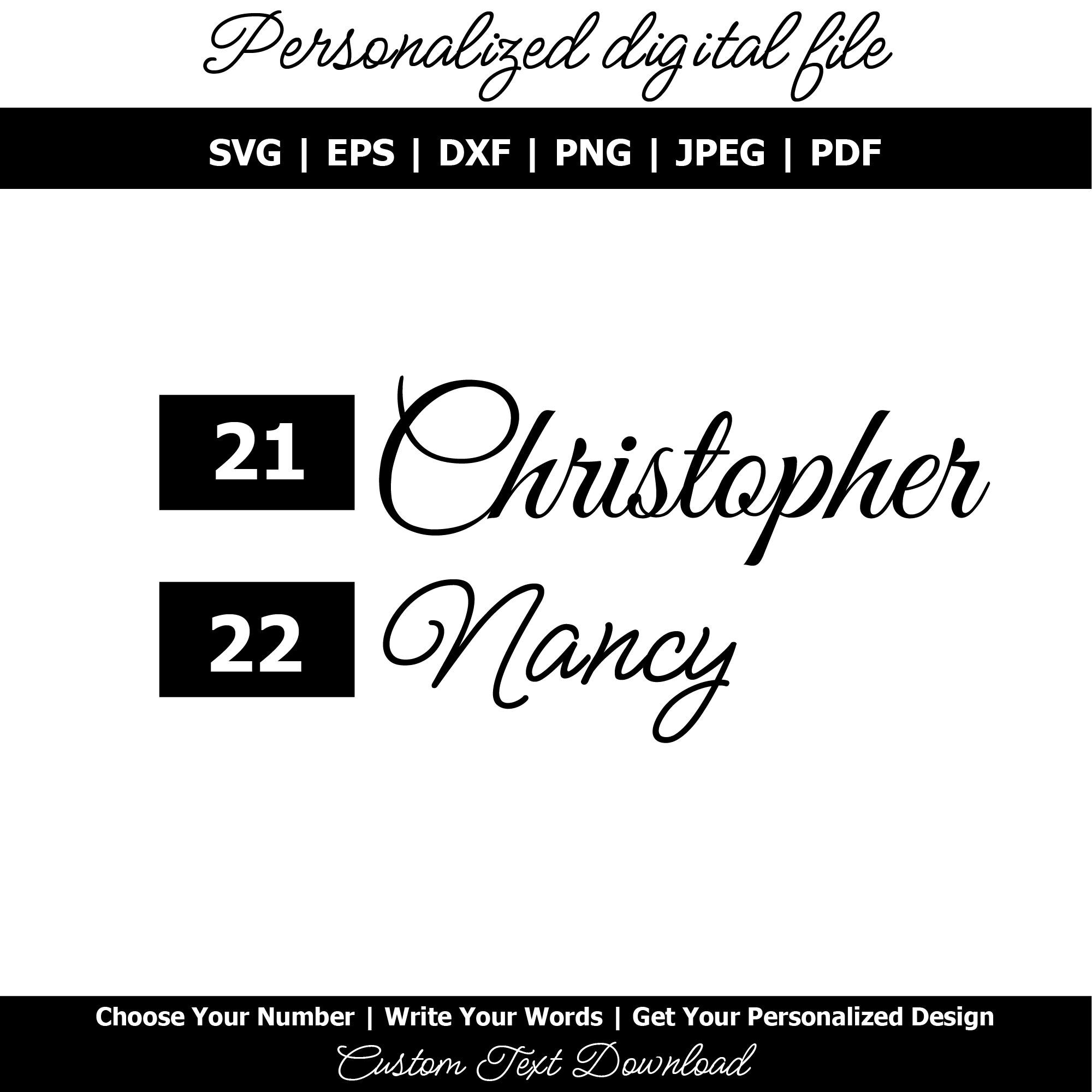 Custom Name SVG, PNG, Personalized Text, Custom Text PNG, Vinyl Decals ...