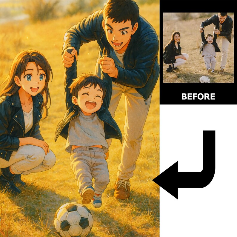 Custom Studio Ghibli Portrait | Personalized Anime Art for Couples ...