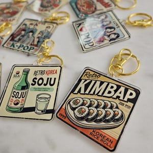 Korean Food K-pop Keychain Collection-retro Korea Series, Keychain ...